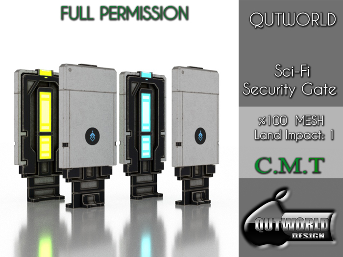 Second Life Marketplace - .::QUTWORLD Sci-Fi Security Gate::.FP